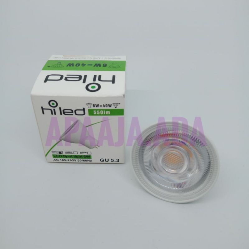 Led SPOTLIGHT 6W 220V GU5.3 HILED/LED SPOTLIGHT 6W 220V GU5.3 | Shopee ...