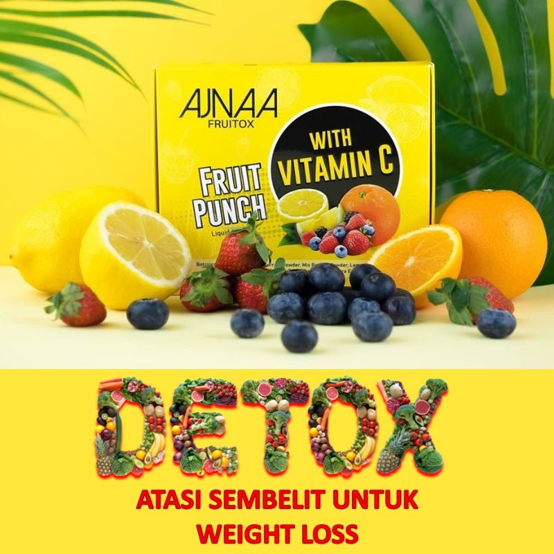 ORIGINAL HQ‼️ AJNAA FRUITOX WITH VITAMIN C MINUMAN DETOX KURUS | Shopee Malaysia