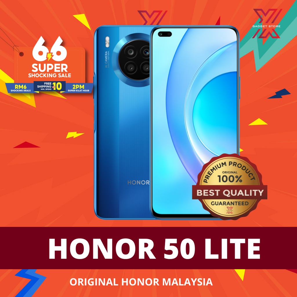 [ READYSTOCK ] HONOR 50 LITE |SuperCharge | FullView Display | 64MP ...
