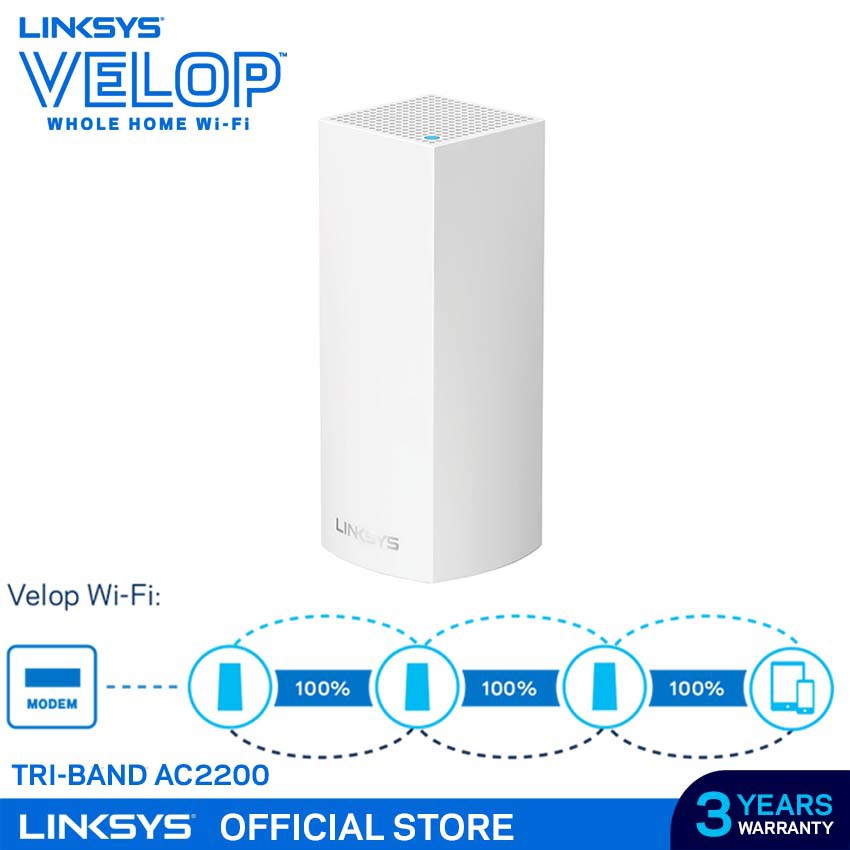 Linksys Velop Intelligent Mesh WiFi System TRI-BAND AC2200 White - WHW0301-AH | Shopee Malaysia