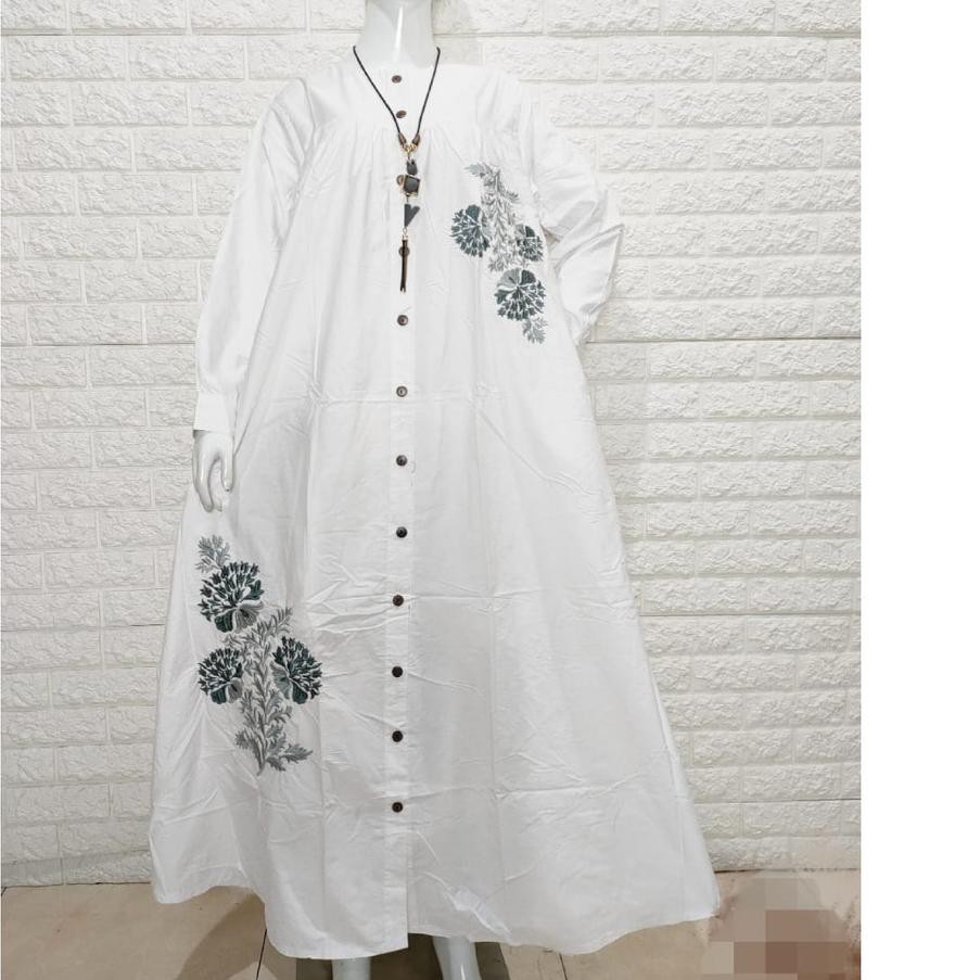 Xxxxl White Jumbo Robe With Original Embroidery And Ld 130 Cm | Shopee ...