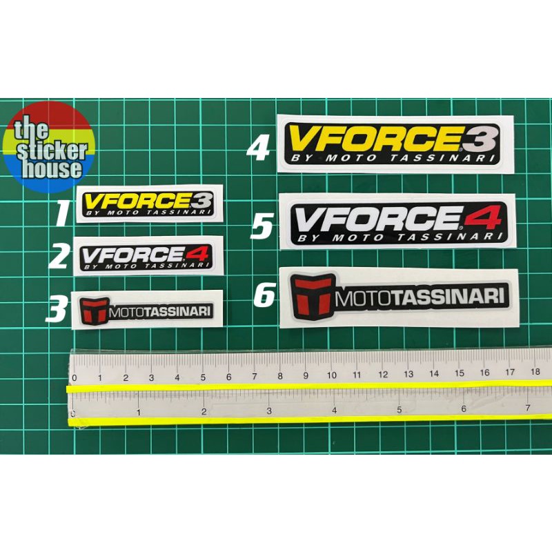 VFORCE 3 / VFORCE 4 / MOTOTASSINARI (5CM & 9CM) STICKER PRINTING ...