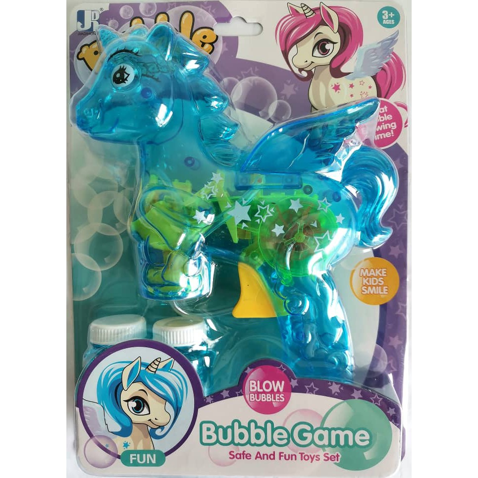 MALIO Pony Bubble Gun Safe And Fun Toys Set Children Infinite Happy ...