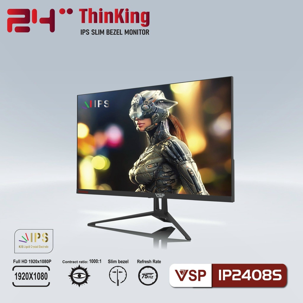 Vsp IPS IP2408S 24INCH FULLHD SCREEN (1920x1080, 75Hz, HDMI, VGA ...