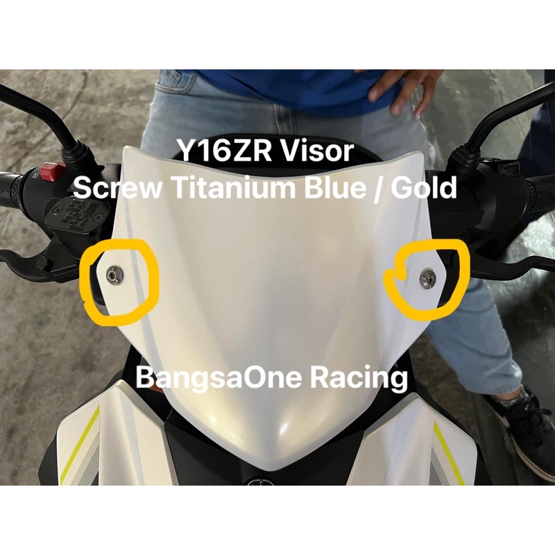 🔥 Screw Skru Y16ZR Y16 LC135 RS150R RS150 Visor Kepala Titanium Blue ...