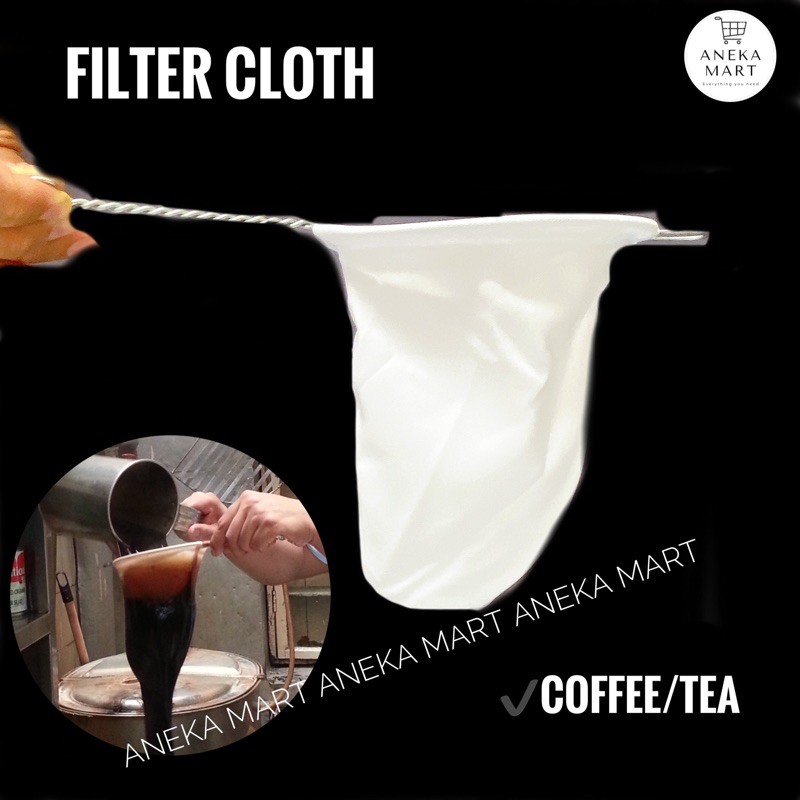 Tapis Kain Cotton Besar/ Tapis Kopi Kain/ Penapis Teh/ Coffee Filter ...