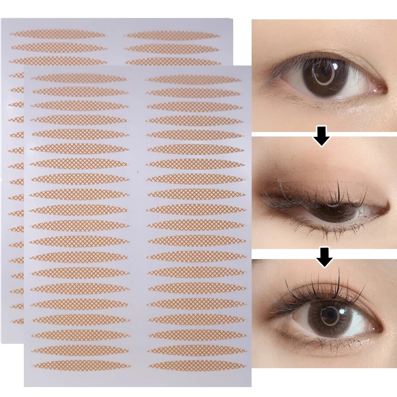 240Pcs Mesh Lace Invisible Eyelid Tape / Self Adhesive Transparent Eyes ...