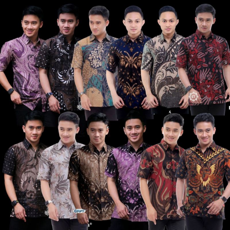 KEMEJA Men's batik Shirts Short Sleeve Men's batik Shirts Office batik ...