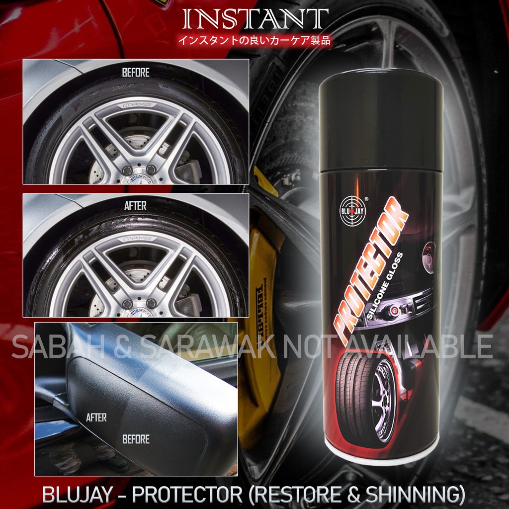 Blujay TYRE & PLASTIC SHINNING SPRAY (BLUJAY PROTECTOR) no shipping to ...