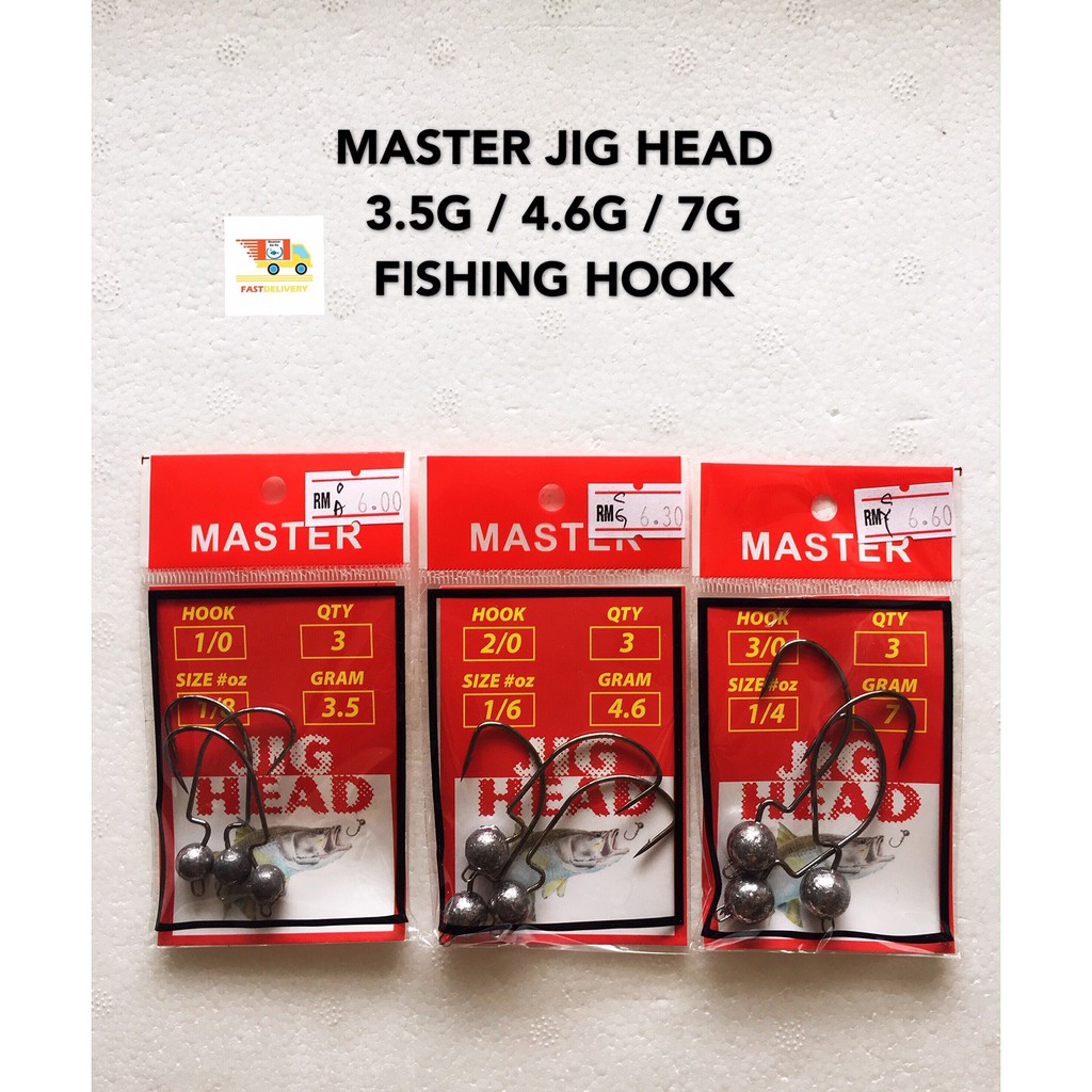 🔥MASTER JIG HEAD 3.5G/ 4.6G / 7G FISHING HOOK 🔥 | Shopee Malaysia