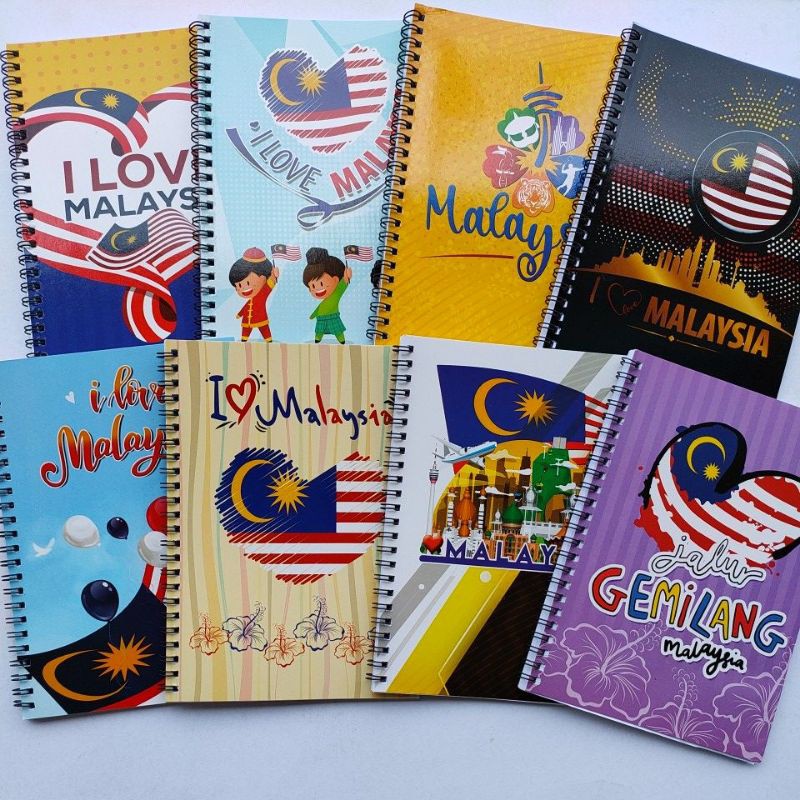 I Love Malaysia Ring Notebook A5 70GSM Single Line 100 Pages | Shopee ...