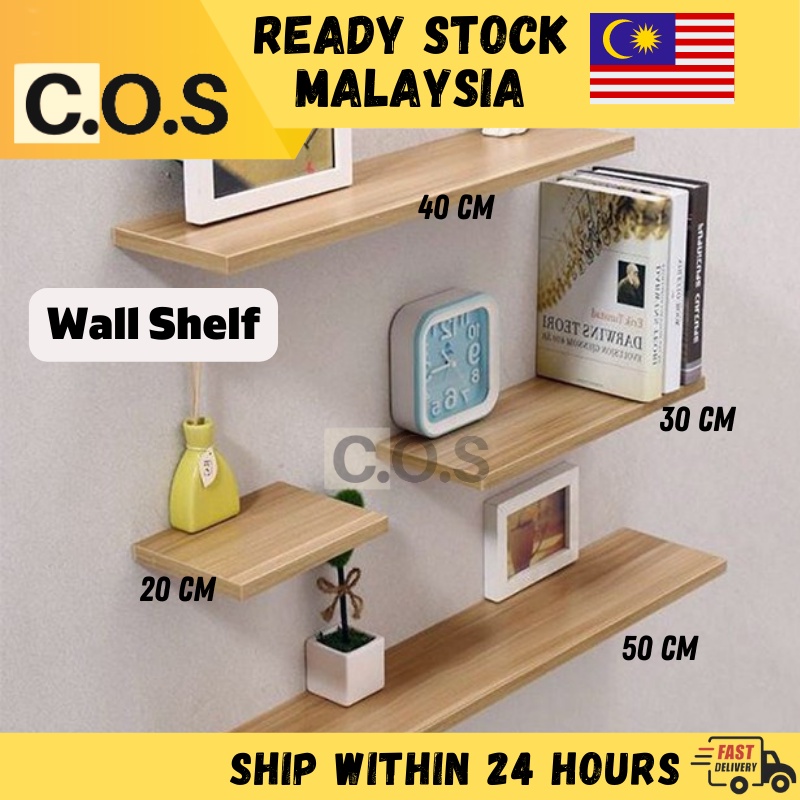 COS Floating Wall Shelf Hanging Rack for Home Decoration Rak Dinding ...