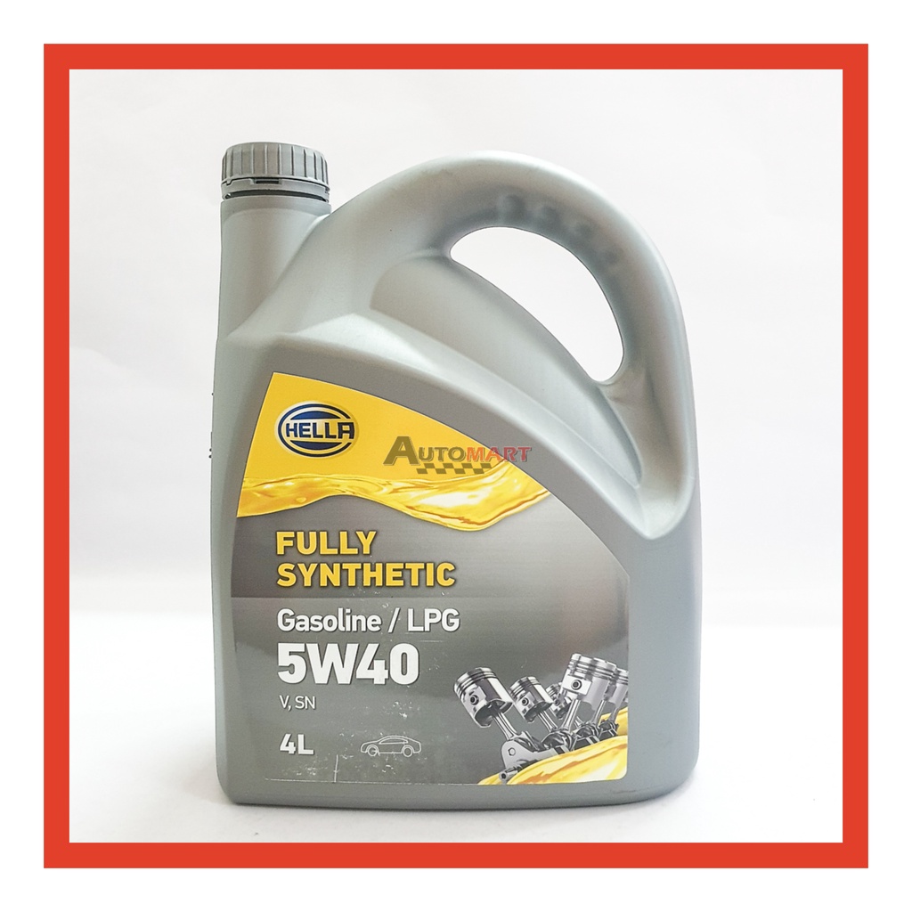 ORIGINAL HELLA GASOLINE LPG 5W40 FULLY SYNTHETIC ENGINE OIL MADE IN ...