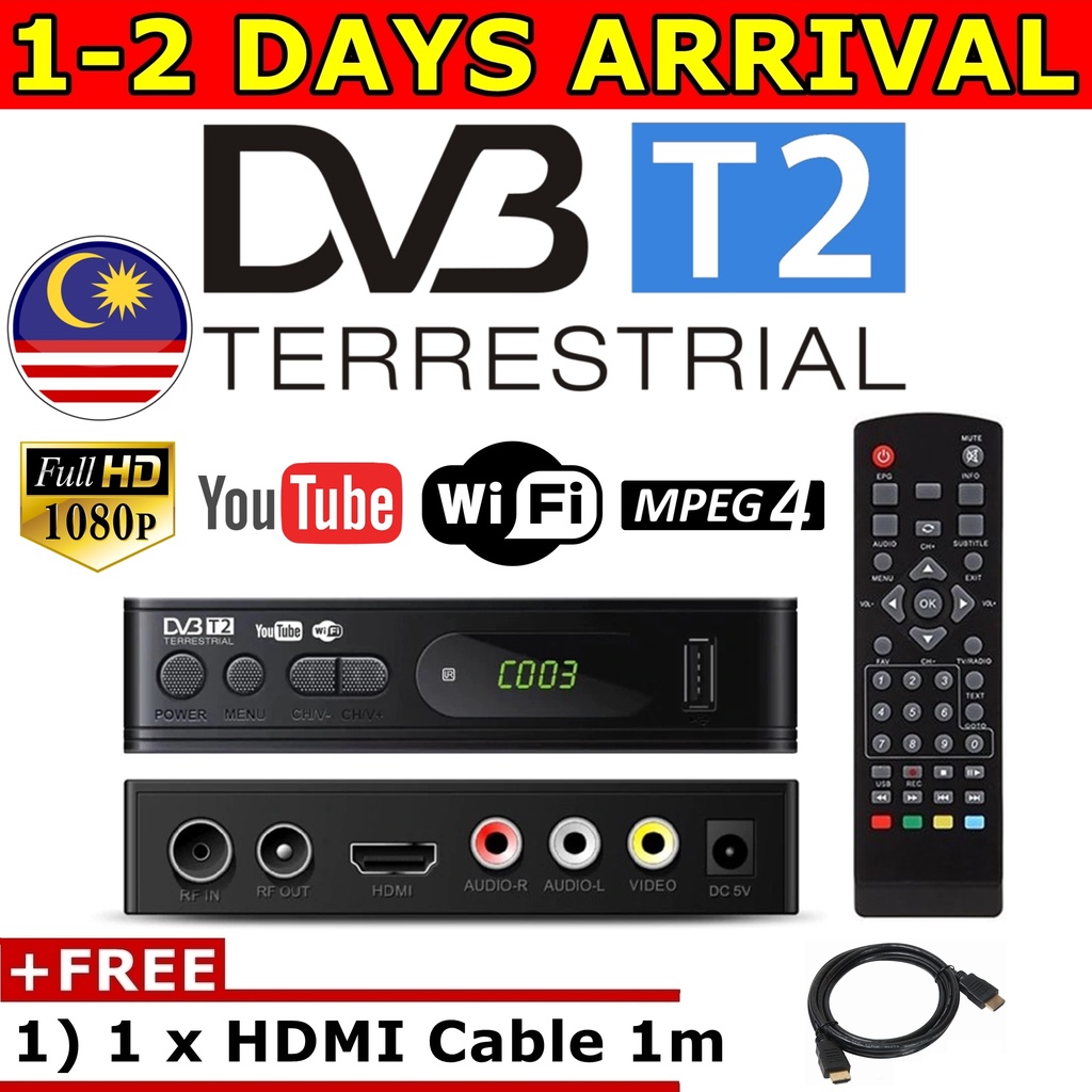 𝗦𝗧𝗔𝗕𝗟𝗘 𝗩𝗘𝗥𝗦𝗜𝗢𝗡】Malaysia MYTV decoder DVBT2 Myfreeview Megogo Set Top ...