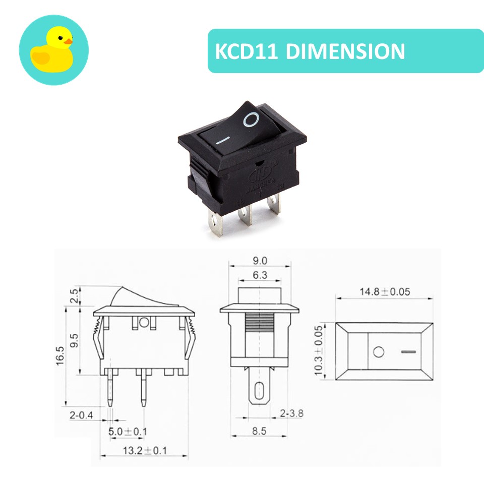 KCD11 On/Off Power Switch Button 250VAC/3A | Shopee Malaysia