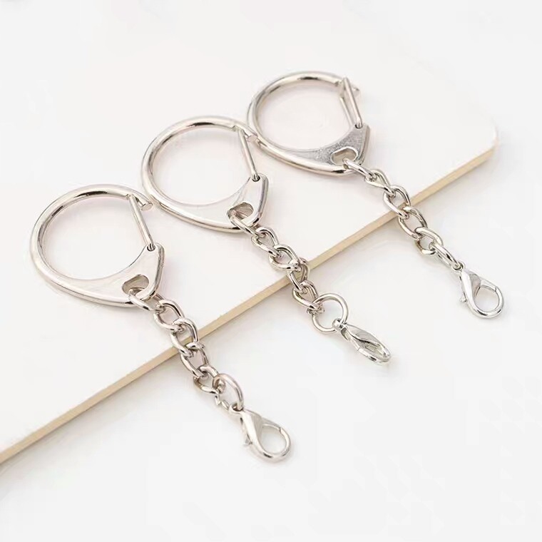 C02. Rantai Kunci DIY berbentuk D/ D-shaped DIY Key Chain / D字四节钥匙链龙虾扣 ...