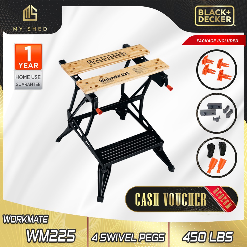 BLACK & DECKER WM225-JPR Portable Work Bench / Workmate (WM225 ...