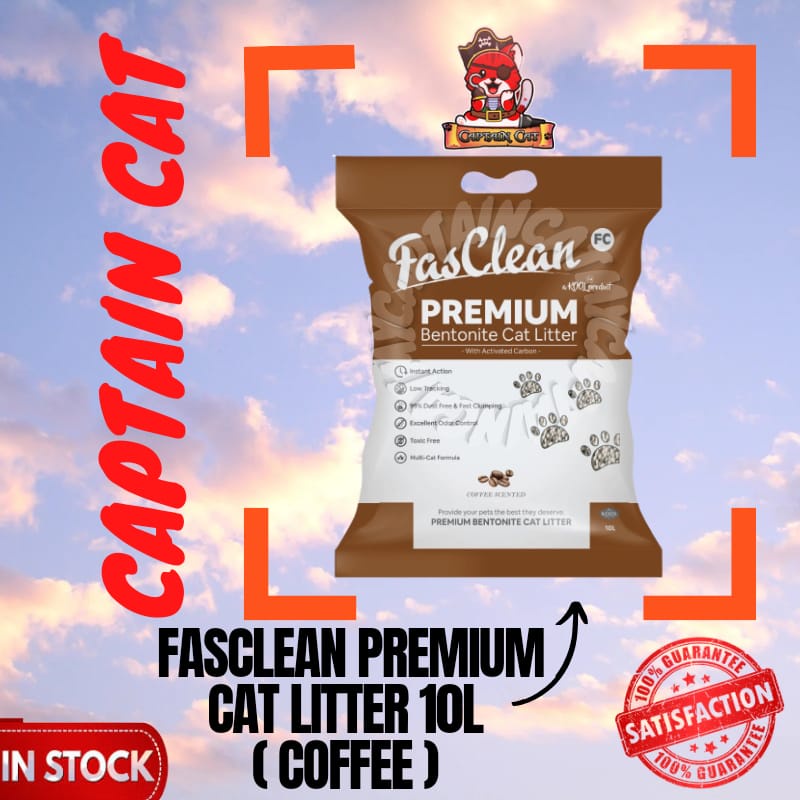 10L FasClean Charcoal with Activated Carbon Cat Litter / Premium ...