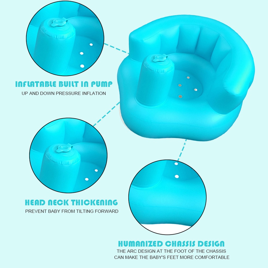 Realeos Baby Inflatable Baby Chair Learning Seat Inflatable Sofa chair ...
