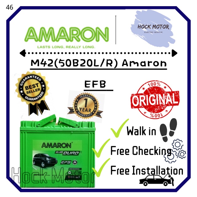 M42(60B20L/R) Amaron EFB start stop Car Battery | Shopee Malaysia
