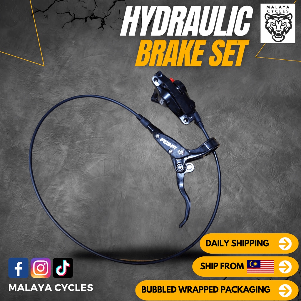 MTB HYDRAULIC BRAKE SET WITH BRAKE CALIPER AND LEVER | Shopee Malaysia