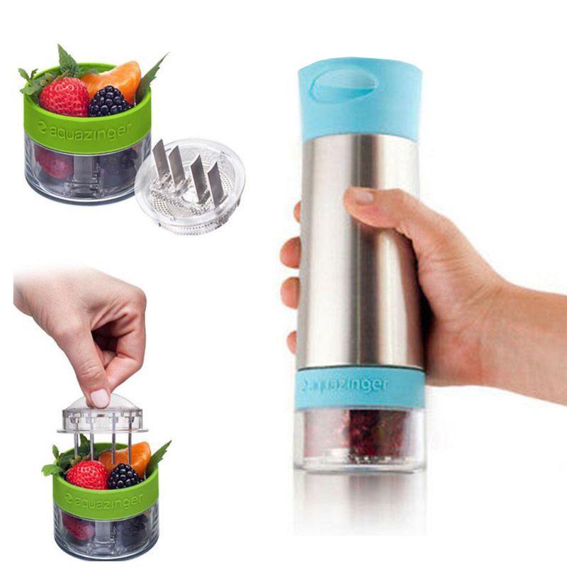 Zinger Aqua Flavor Infuser Flavored Water Bottle With Stainless Steel ...