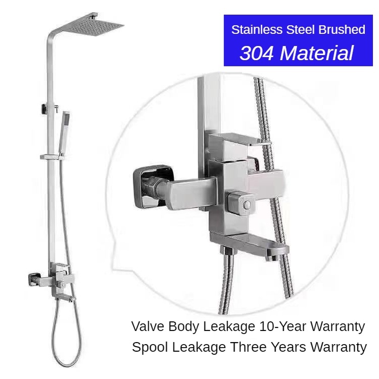 (Low freight)SUS 304 Stainless Shower Set Mixer Faucet Matte Design (LT ...