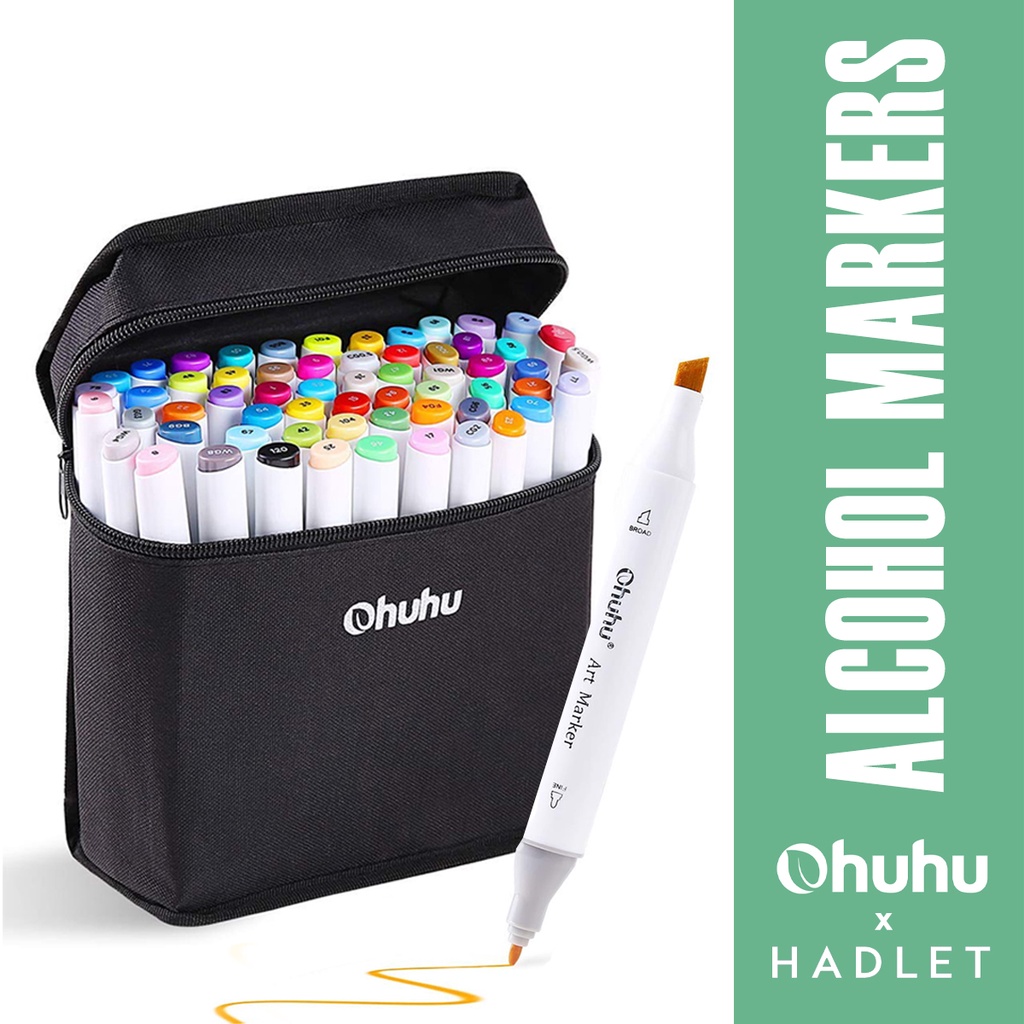 Ohuhu Alcohol Art Markers Dual Tip Pack of [40-320] | Shopee Malaysia