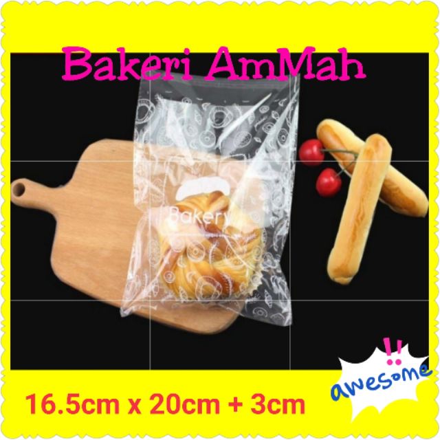 16.5cmx20cm Plastik Roti Self Adhesive (1pack) | Shopee Malaysia