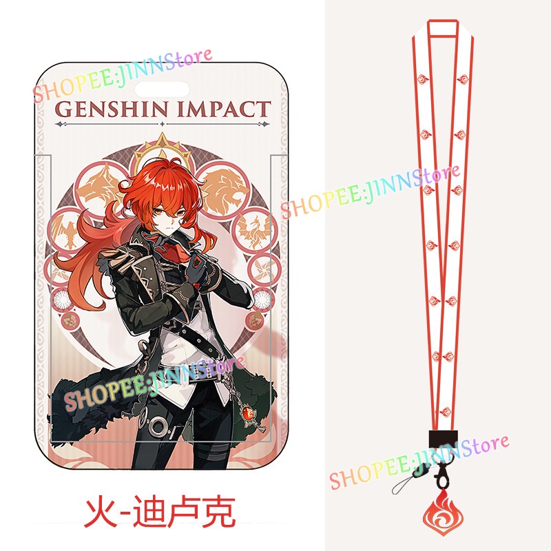 JINN Anime GENSHIN IMPACT Xinyan Yanfei Yae Miko Keqing Klee Card Cases ...