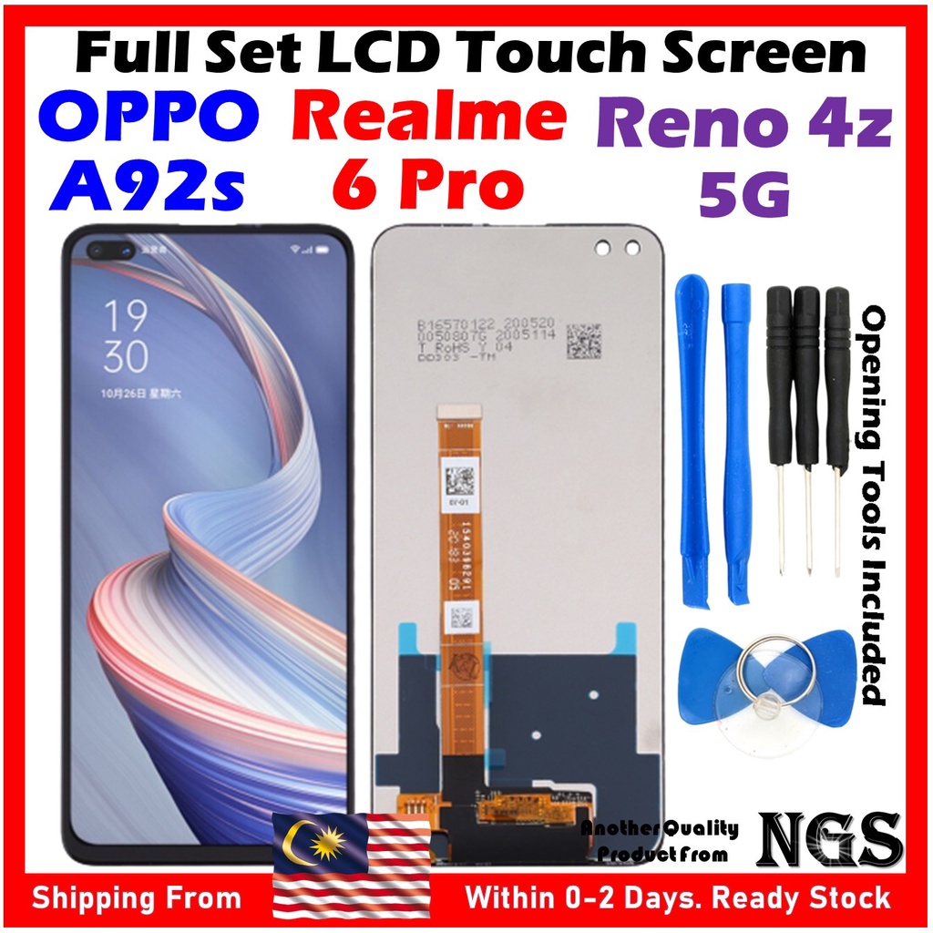ORl NGS Brand Full Set LCD Touch Screen compatible for REALME 6 Pro RMX2061 / OPPO A92s / OPPO ...