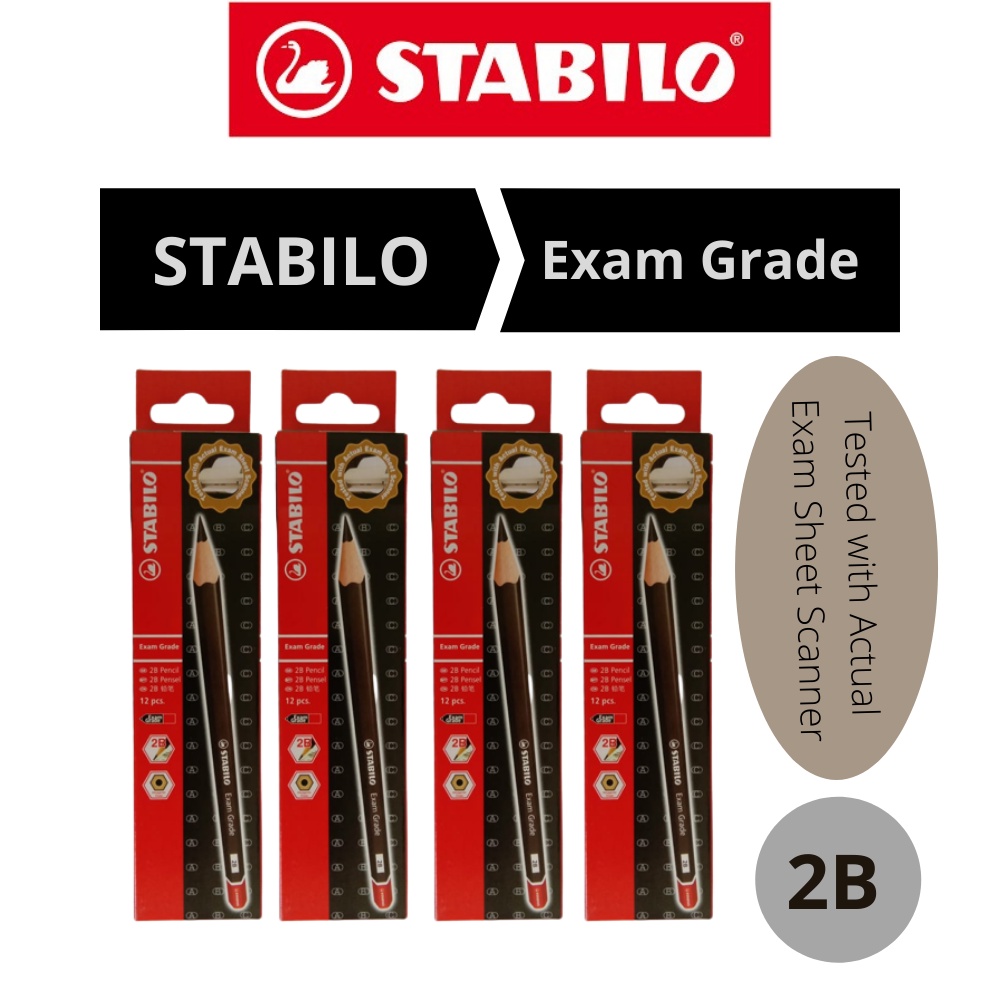 Stabilo Exam Grade Graphite 2B Pencil 12pc / Box | Shopee Malaysia