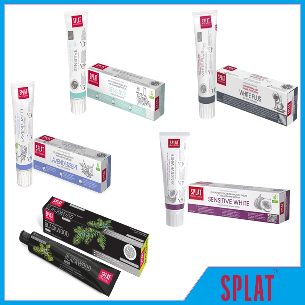 Splat Sensitive White toothpaste Splat Pro Lavender Splat Pro ...