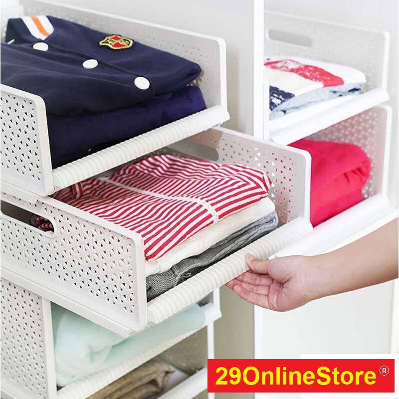 Stackable Drawer Storage Rack Wardrobe Organizer Wardrobe Storage ...