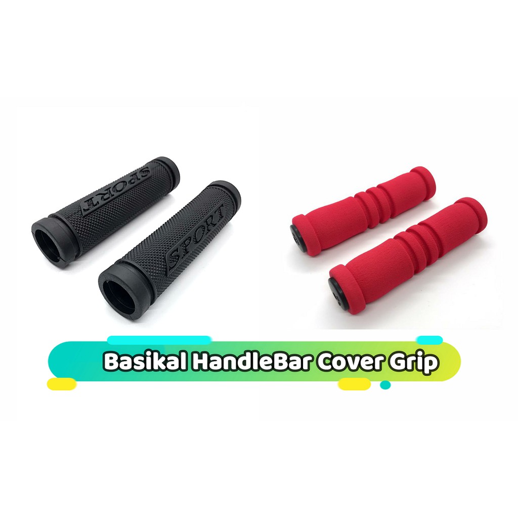 Cycling 🚴‍♀️ Cycling Basikal Handlebar Cover Grip Rubber And Sponge Basikal Bmx Lajak Mtb Mini