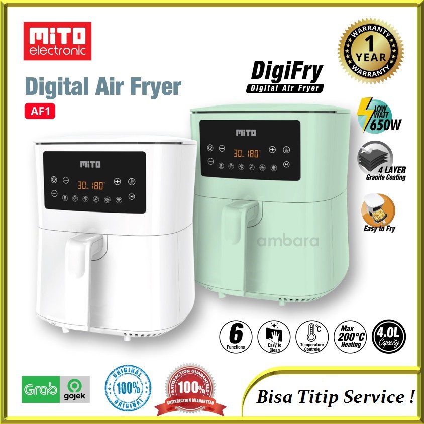 Deep Air Fryer Mito Af1 Digital 4 Liters Low Watt Digifry Af -@ 1 No ... Deep Air Fryer Mito Af1 Digital 4 Liters Low Watt Digifry Af -@ 1 No ...