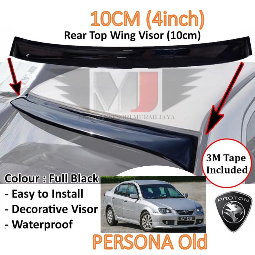 Proton Persona Old (10cm) Rear Glass Spoiler 100% Ori AG Sun Visor Sun ...