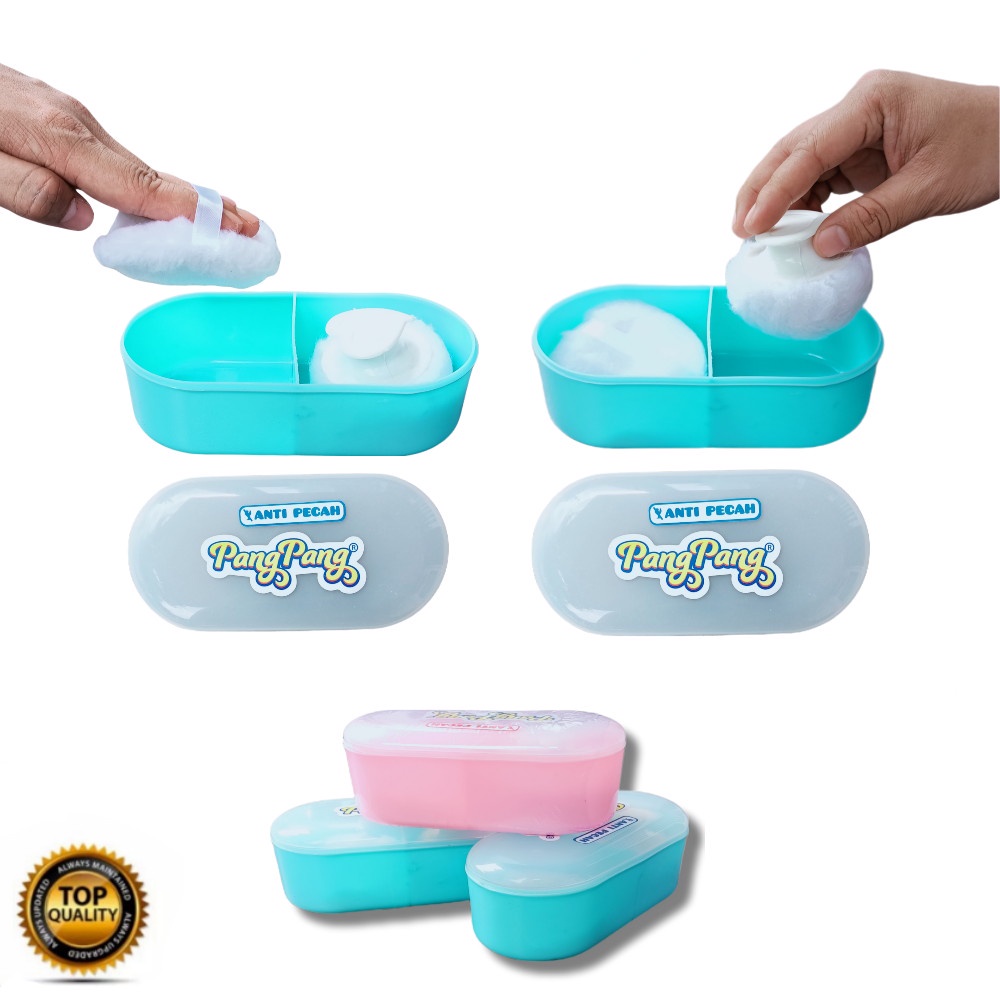 Twin Baby Powder Case Baby Powder Container Box contains two with Puffs ...