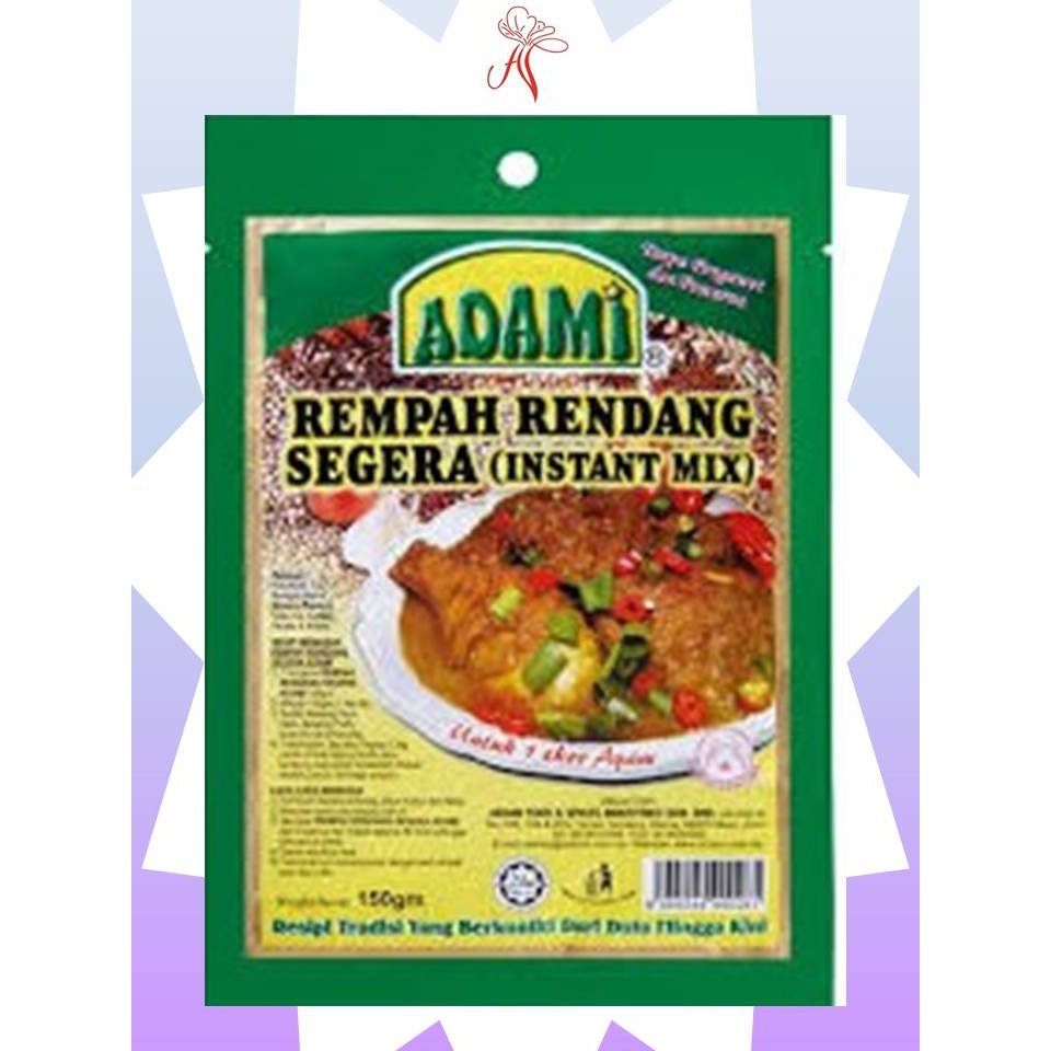 ADAMI REMPAH RENDANG SEGERA 150GM |Rendang Instant Mix | Shopee Malaysia