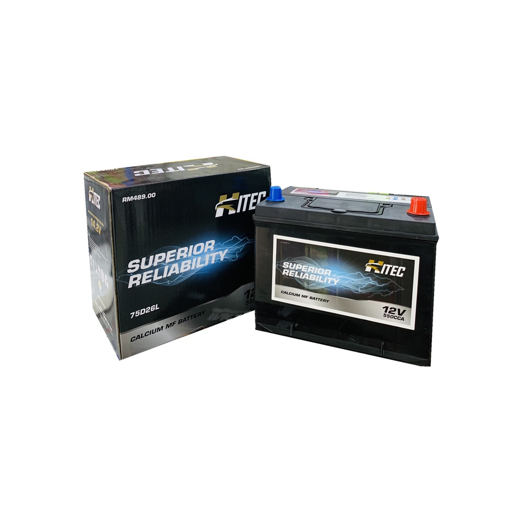 [CAR BATTERY] HITEC BATTERY 75D26L 75D26R (NS70 NS70L)MAINTENANCE FREE ...