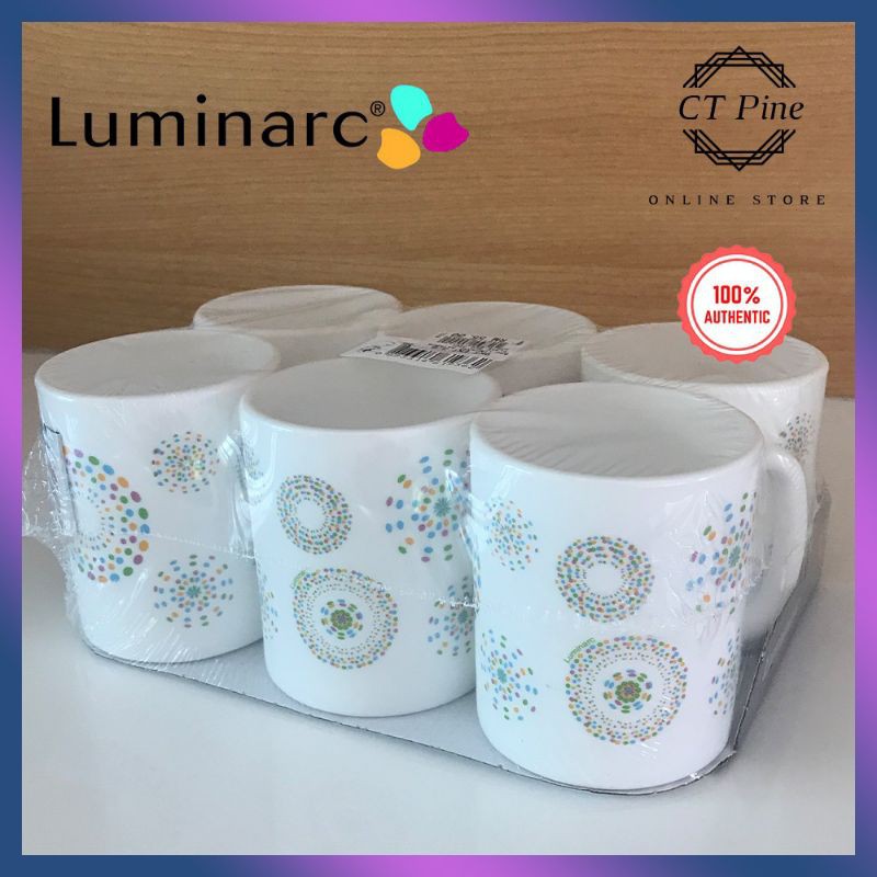 LUMINARC MUG RAINBOW FLAKES 6PCS | Shopee Malaysia
