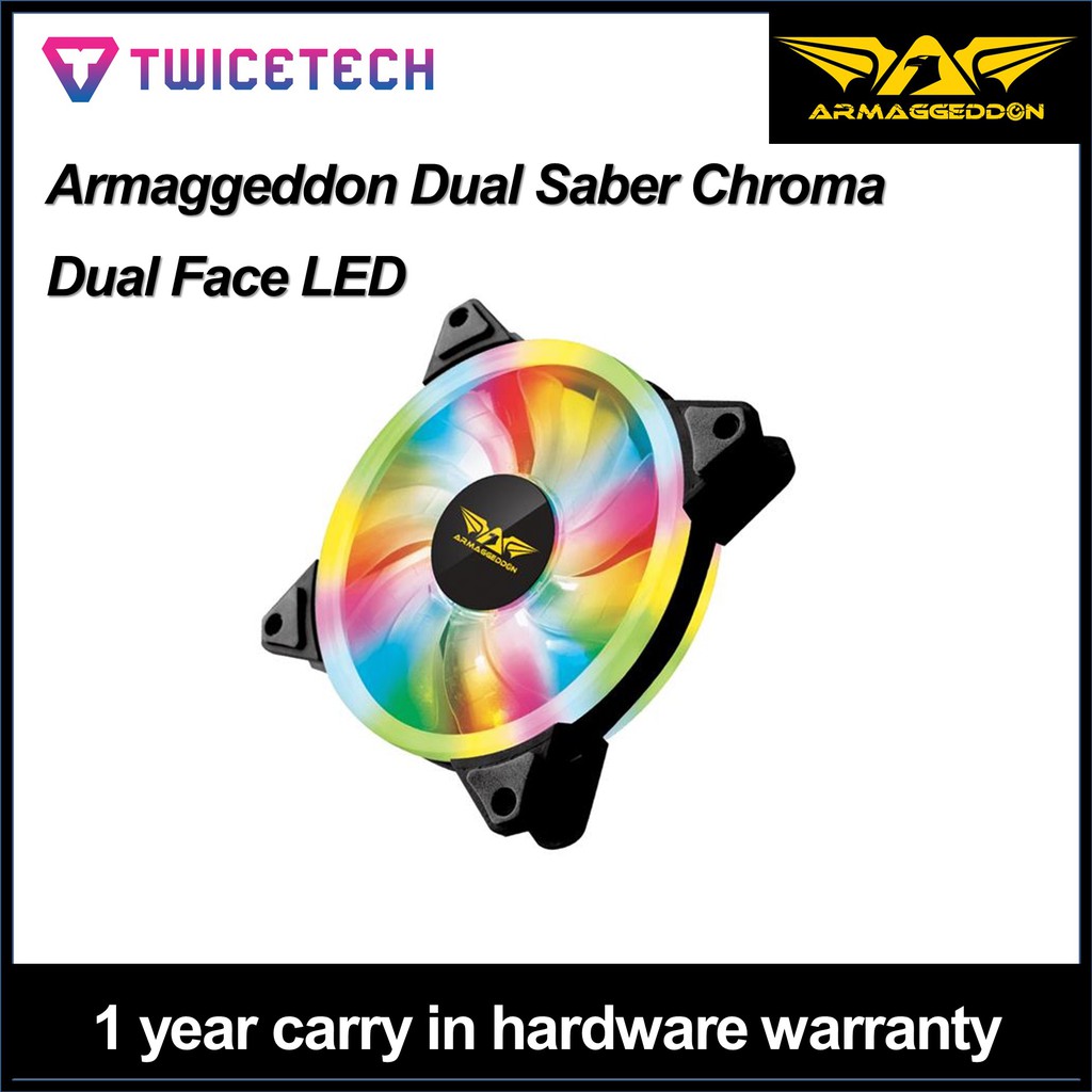 Armaggeddon Chrome Dual Saber 12CM Casing Cooling Fan / Gaming PC ...