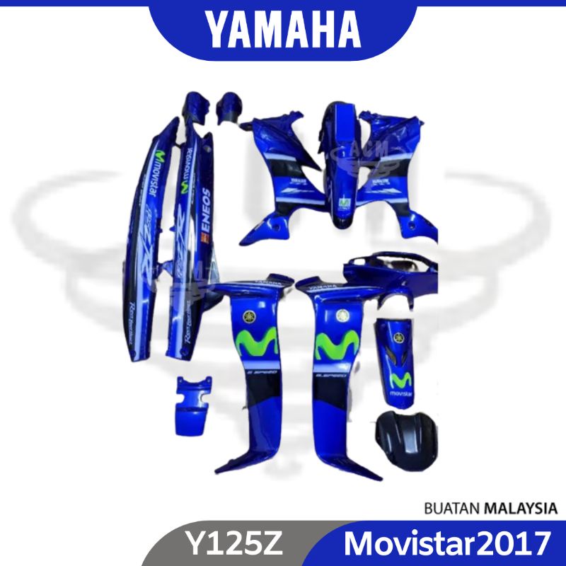 YAMAHA Y125Z Body Cover Set Tanam Sticker Stripe Strike Color Parts ...