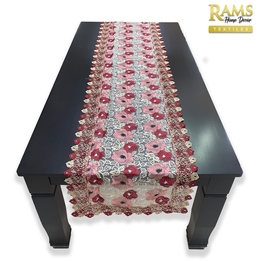 Embroidered Lace Table Runner / Table Runner / Dining Table / Alas Meja ...