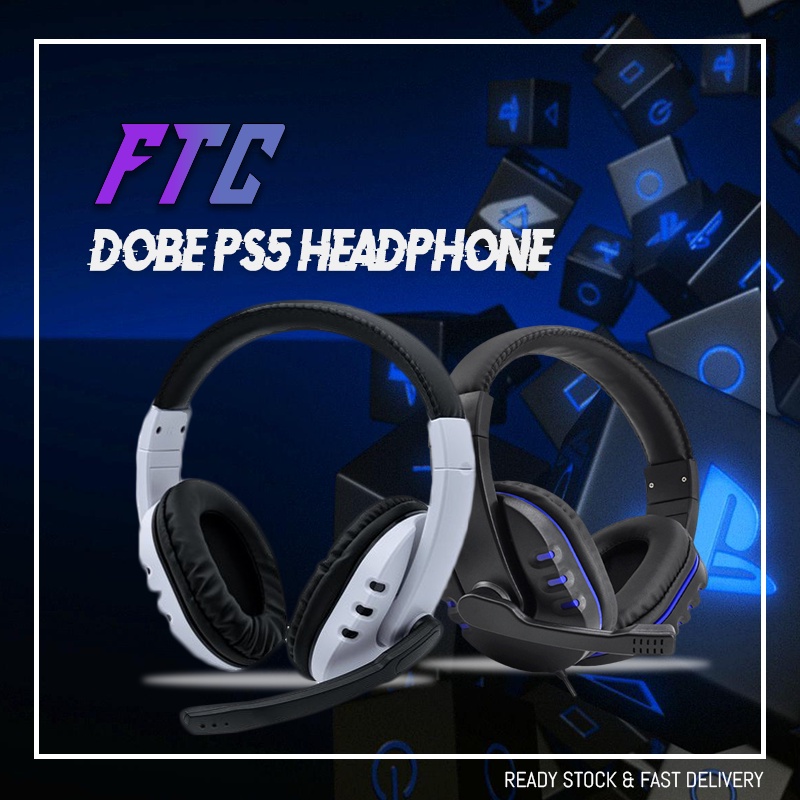 Dobe PS5 Over Ear Gaming Headphone 3.5mm Stereo Headset for PS5 PS4 ...