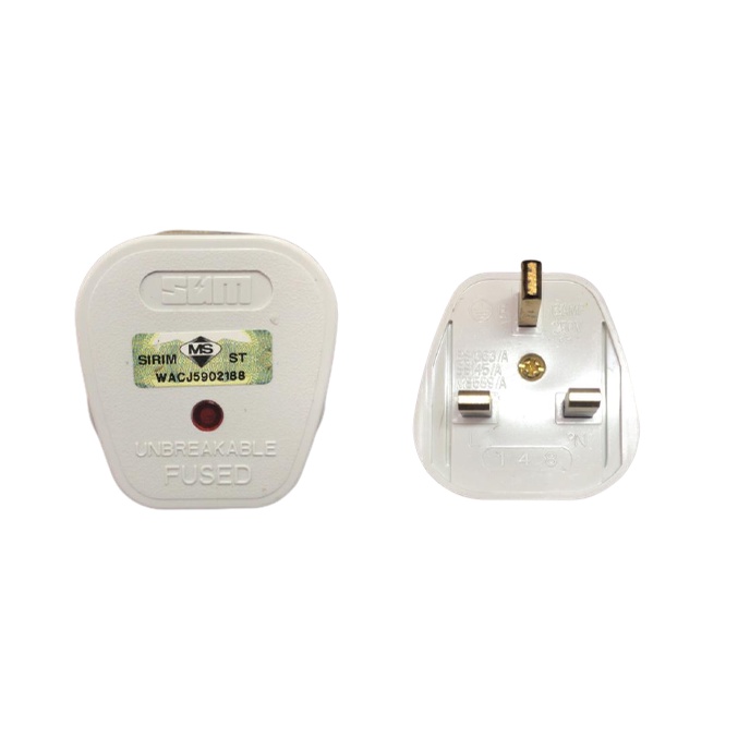 SUM 13A 3 PIN PLUG TOP With Neon Light (SIRIM APPROVED) | Shopee Malaysia
