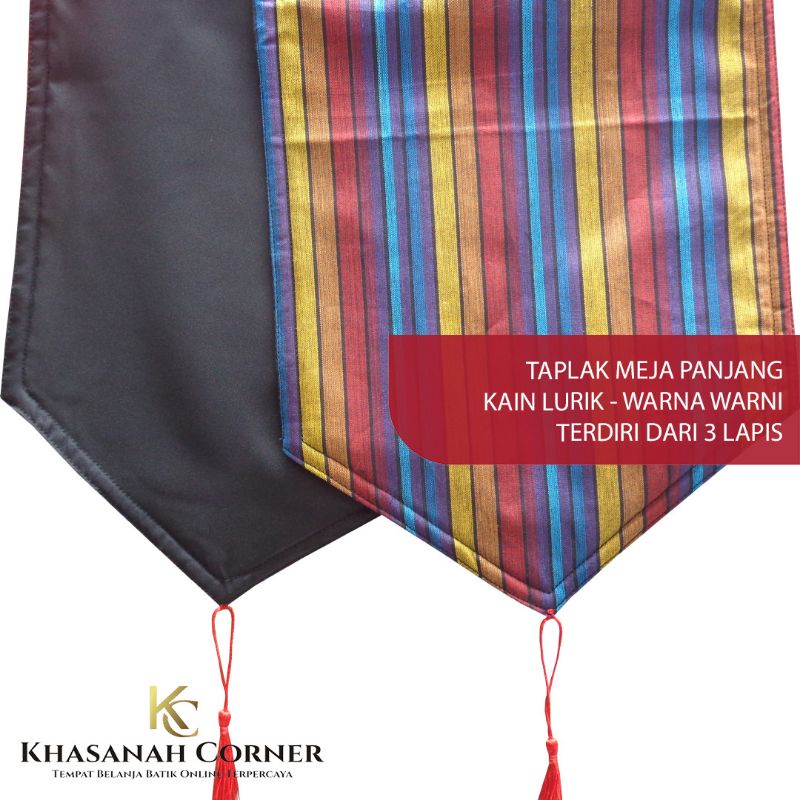 HIJAU KATUN MERAH Long Table Cloth Runner Table Cloth Cover Square ...
