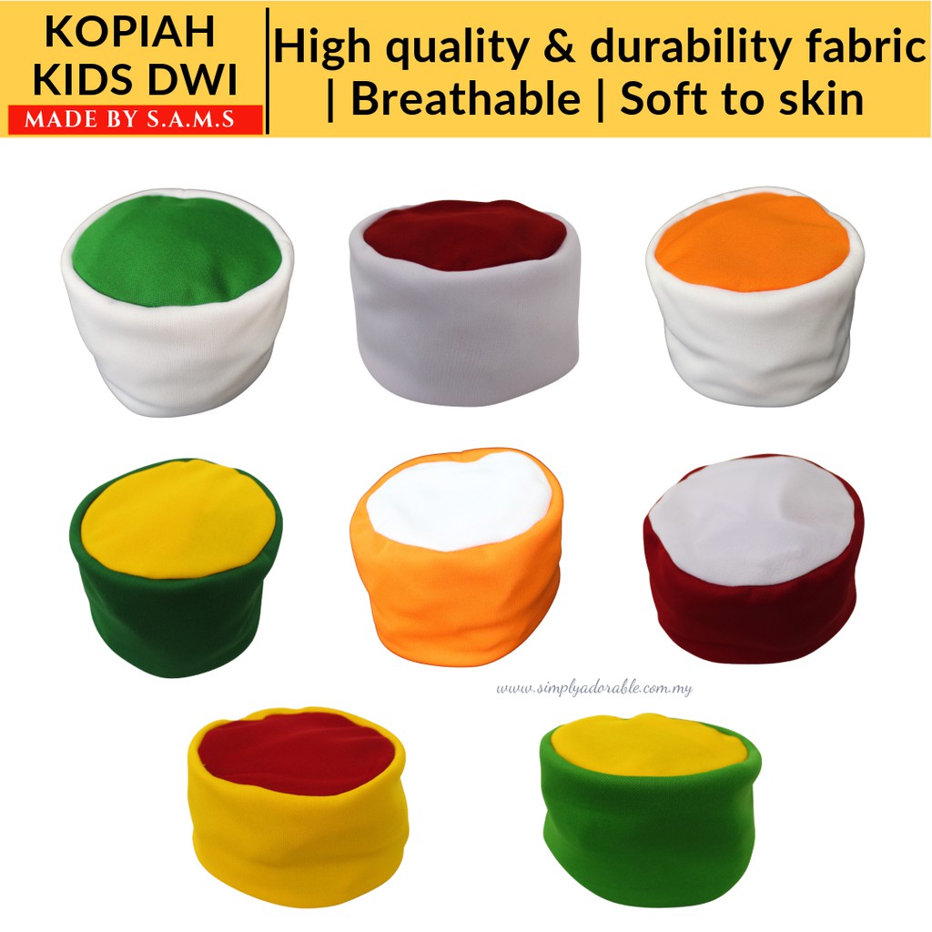 (5mo-9yo) Kopiah kids dwi, (handmade), kopiah tadika high quality ...