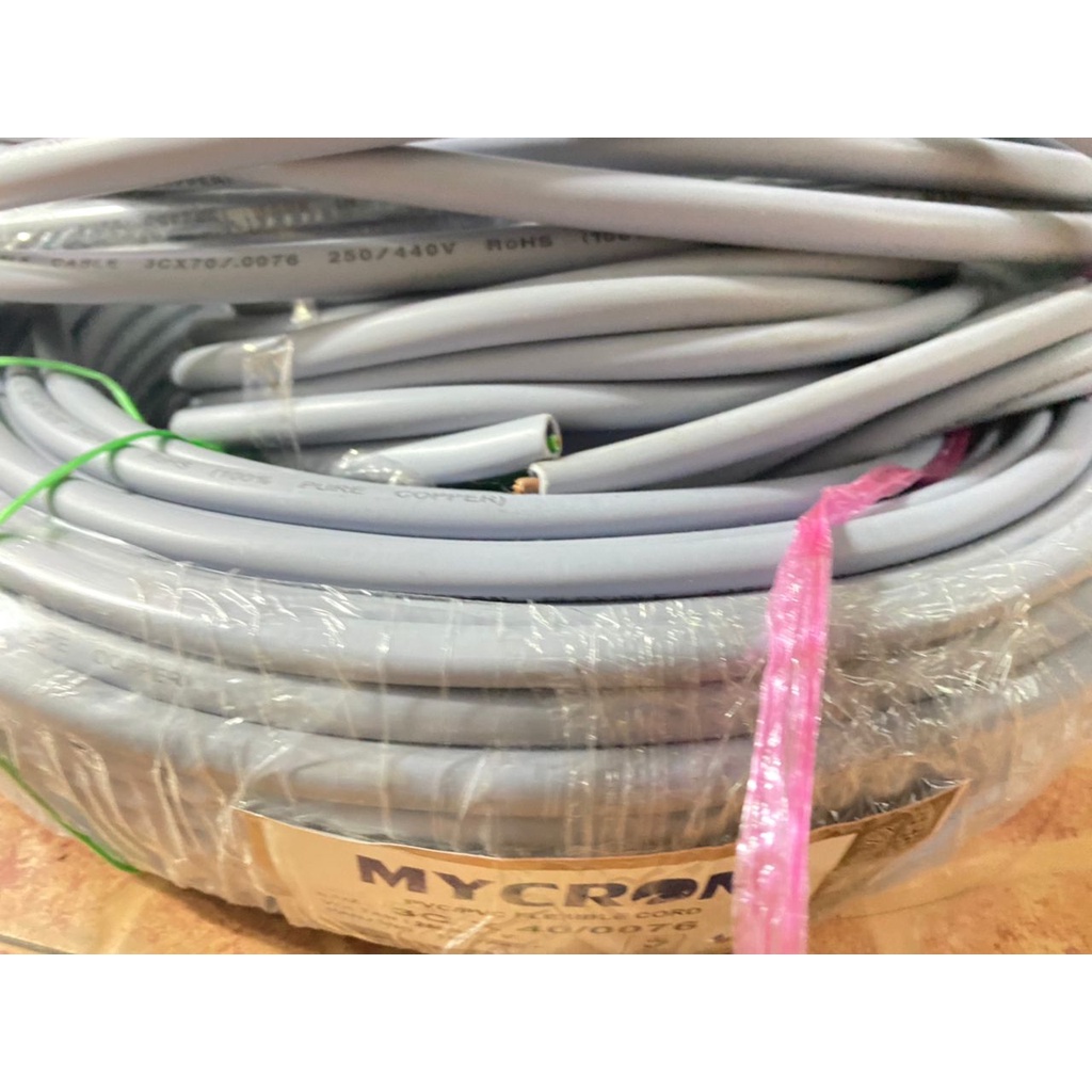 [ SIRIM ] 3C x 23/0016 FULL PURE COPPER PVC FLEXIBLE CORD CABLE WIRE ...