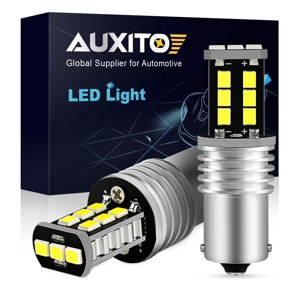 AUXITO 2Pcs P21W 1156 BA15S LED Bulb Canbus 2835 SMD For Car Back Up lights Car Reverse Lights ...
